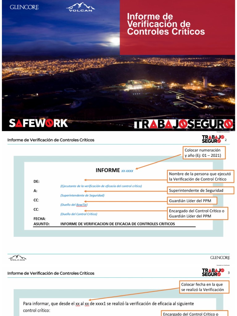 Instructivo de Informe VCC | PDF