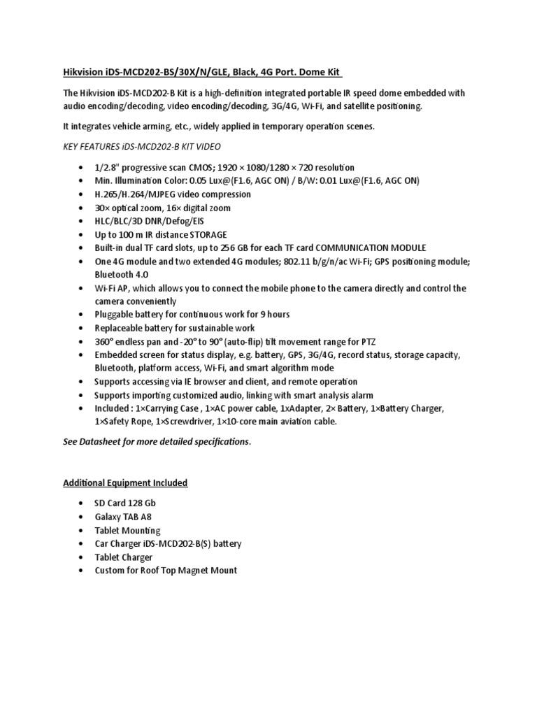 Hikvision iDS-MCD202-BS - Specification | PDF