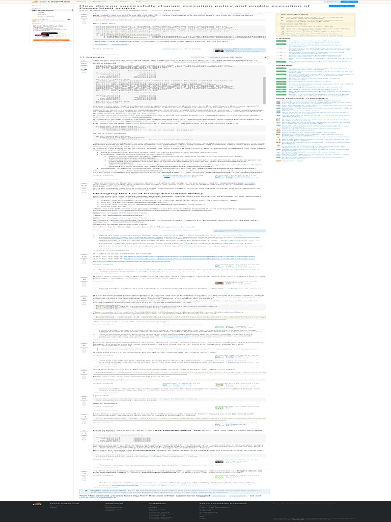 Windows - How Do You Successfully Change Execution Policy and Enable Execution of PowerShell ...