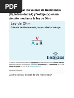 Fórmula para Calcular El Amperaje | PDF