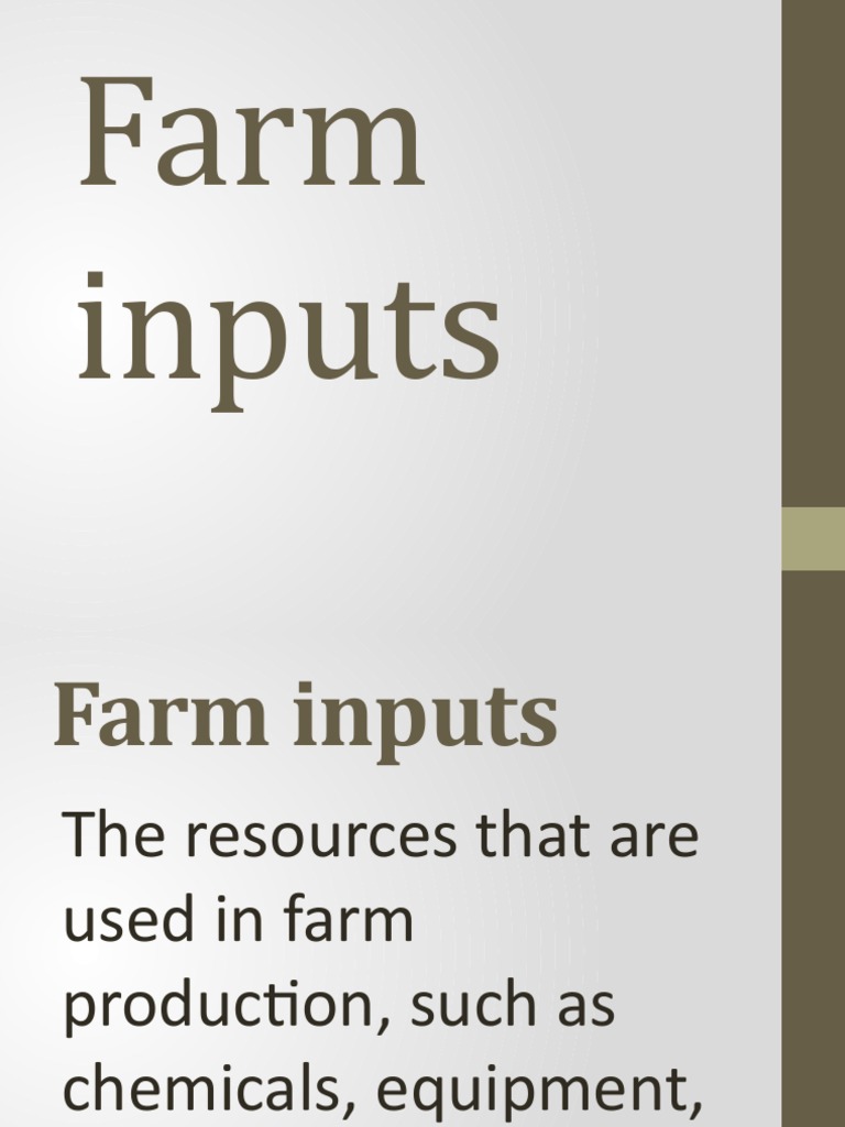 Farm Inputs | PDF