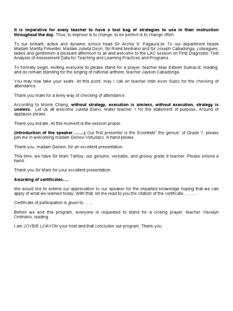 Script LAC Session | PDF Script LAC Session | PDF