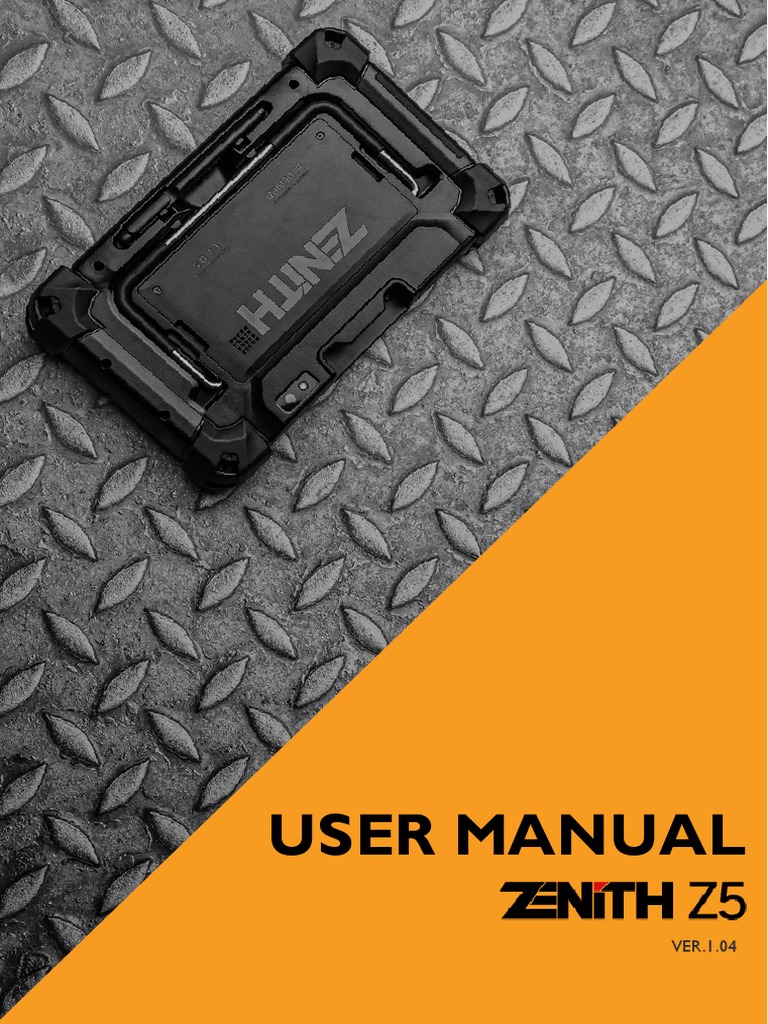 Zenith Z5 Users Manual Version 1.04 | PDF | Screenshot | Rechargeable Battery