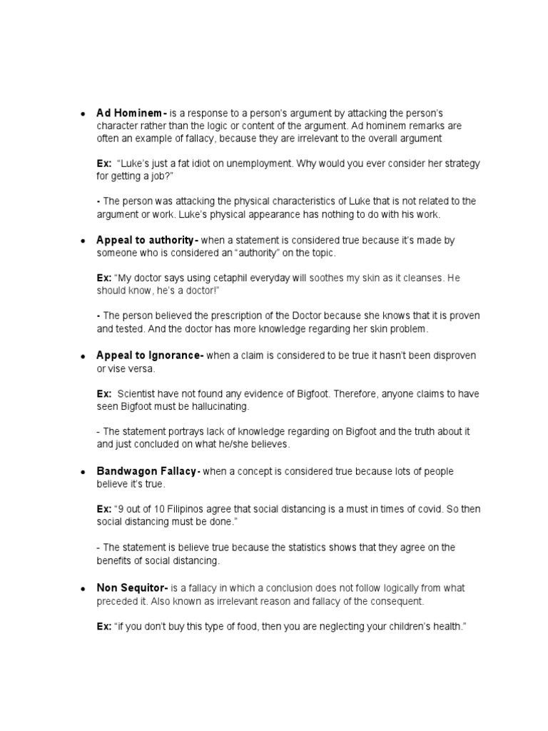 Fallacy | PDF | Fallacy | Argument