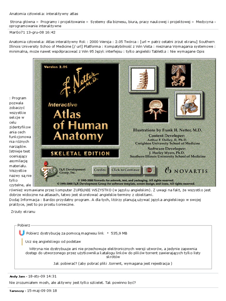 Human Anatomy - Interactive Atlas | PDF