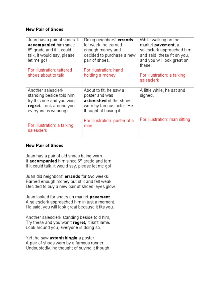 New Pair of Shoes | PDF