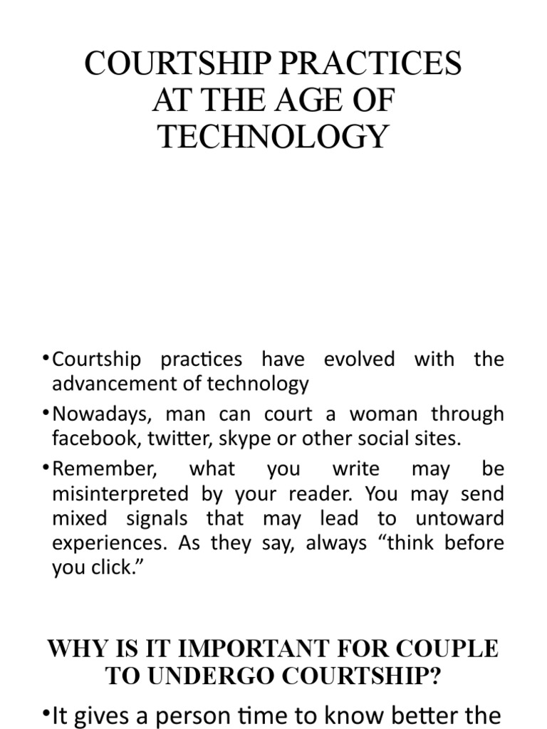 Courtship Practices at The Age of Technology | PDF