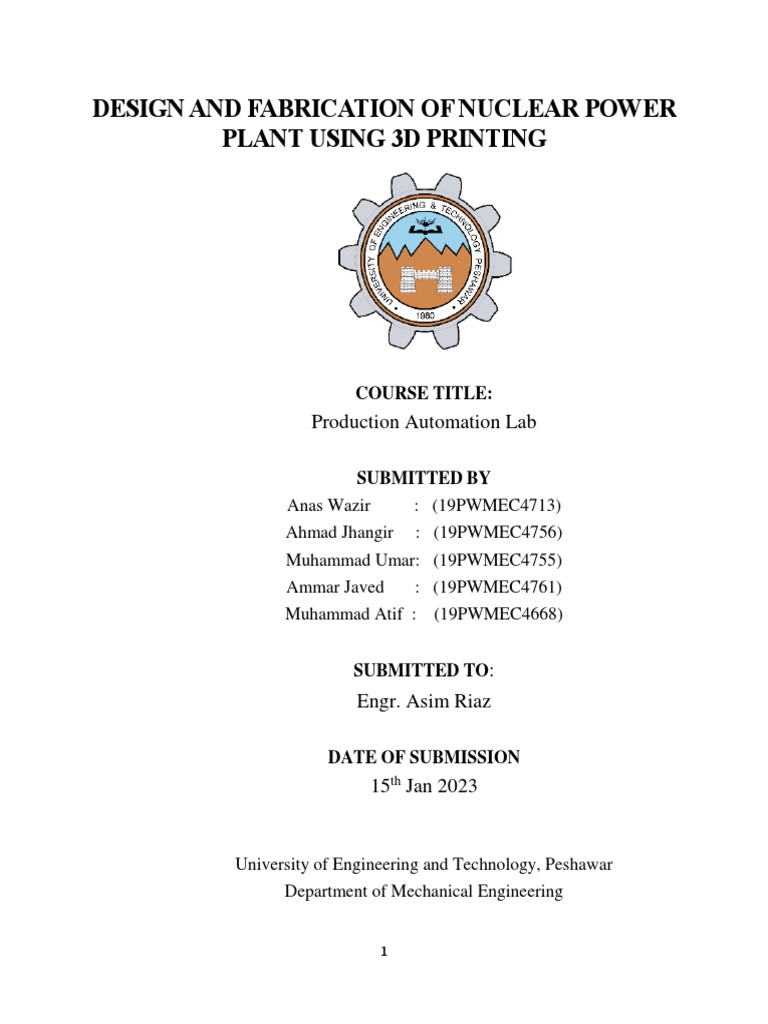 3D Printing in Nuclear Power Plant Design | PDF | 3 D Printing ...