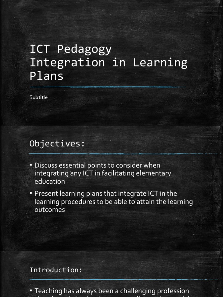 ICT Integration in Pedagogy Frameworks | PDF | Educational Technology ...