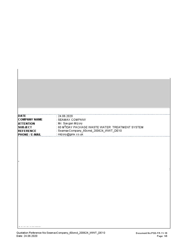 STP Offer | PDF | Sewage Treatment | Waste