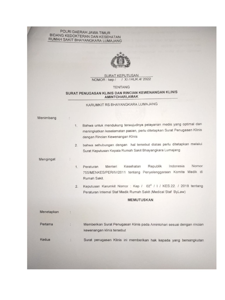 SPK RKK Amintohari | PDF