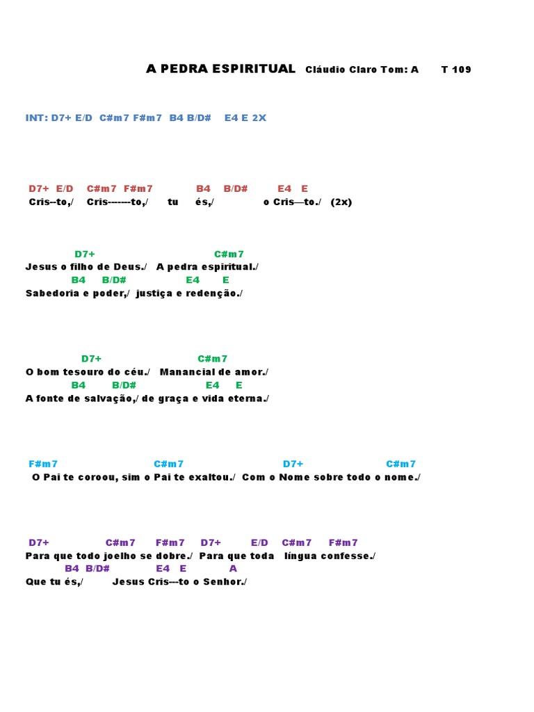 A Pedra Espiritual CL - Udio Claro Tom A T 109 | PDF