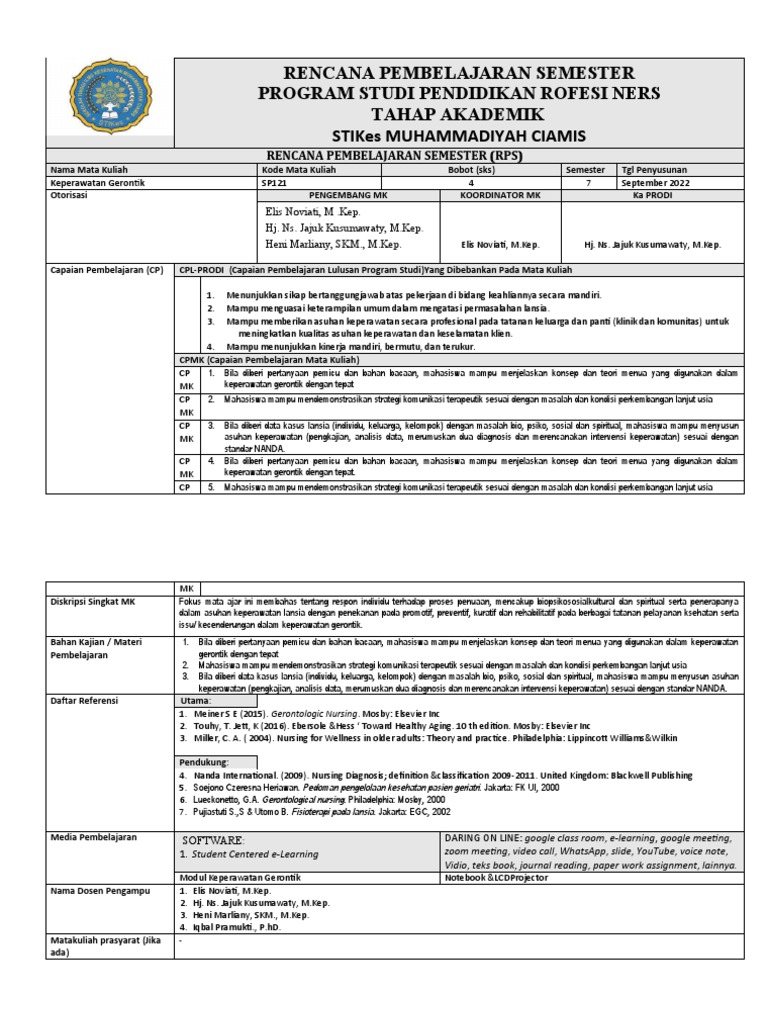 RPS Gerontik 2022 | PDF