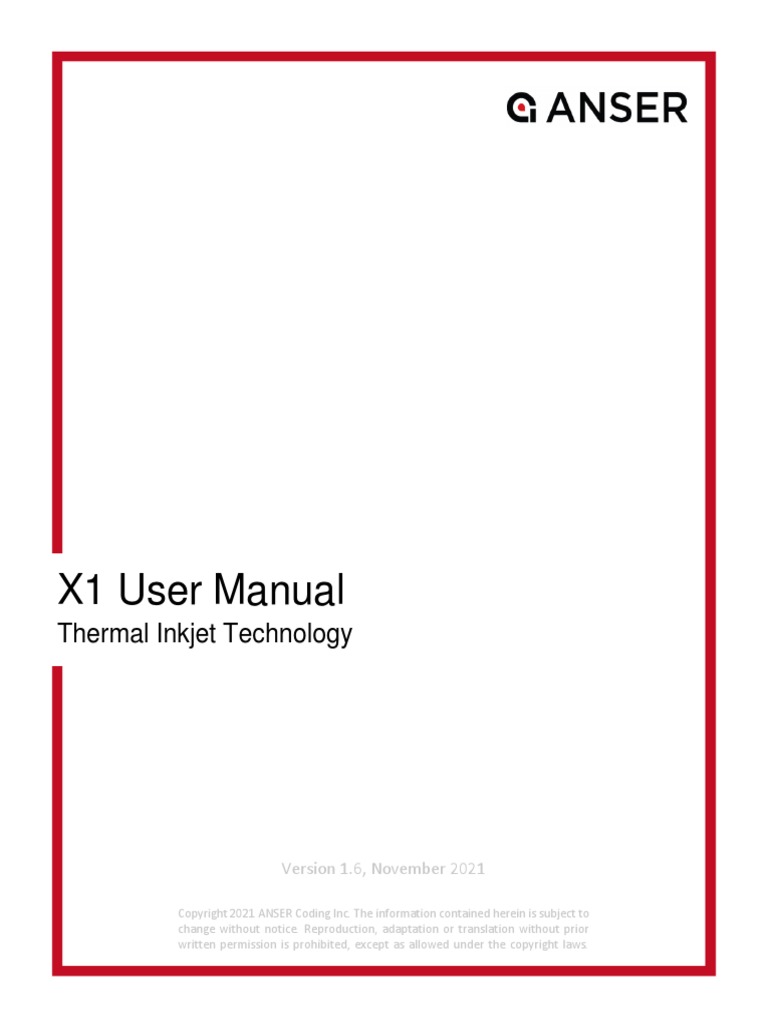 (X1) User Manual v1.6 | PDF | Printer (Computing) | Menu (Computing)