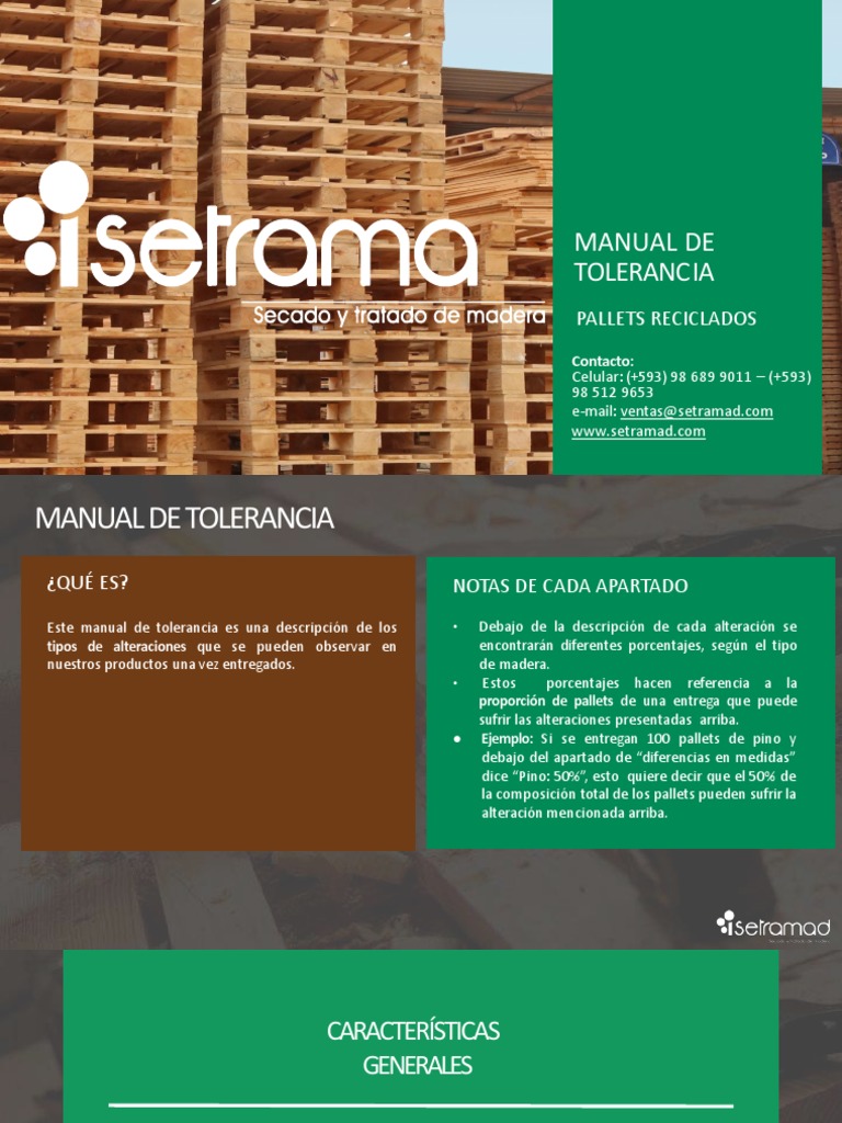 SETRAMAD - Manual de Tolerancia Pallets Reciclados | PDF