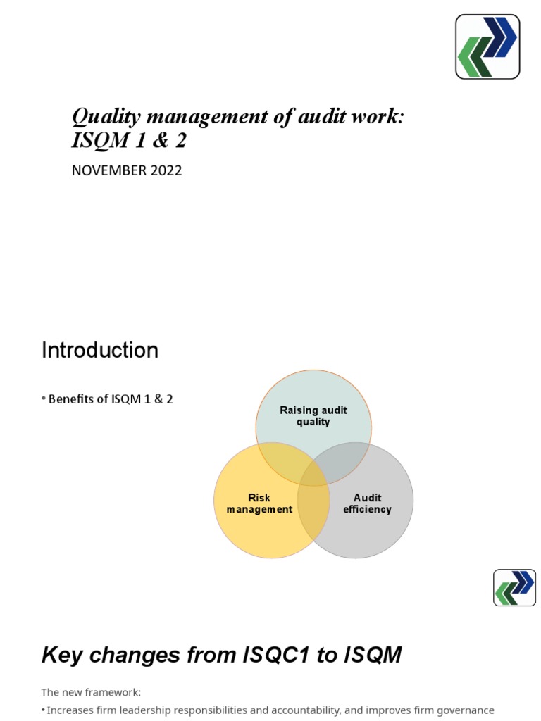 ISQM 1 & 2: Enhancing Audit Quality | PDF | Audit | Governance