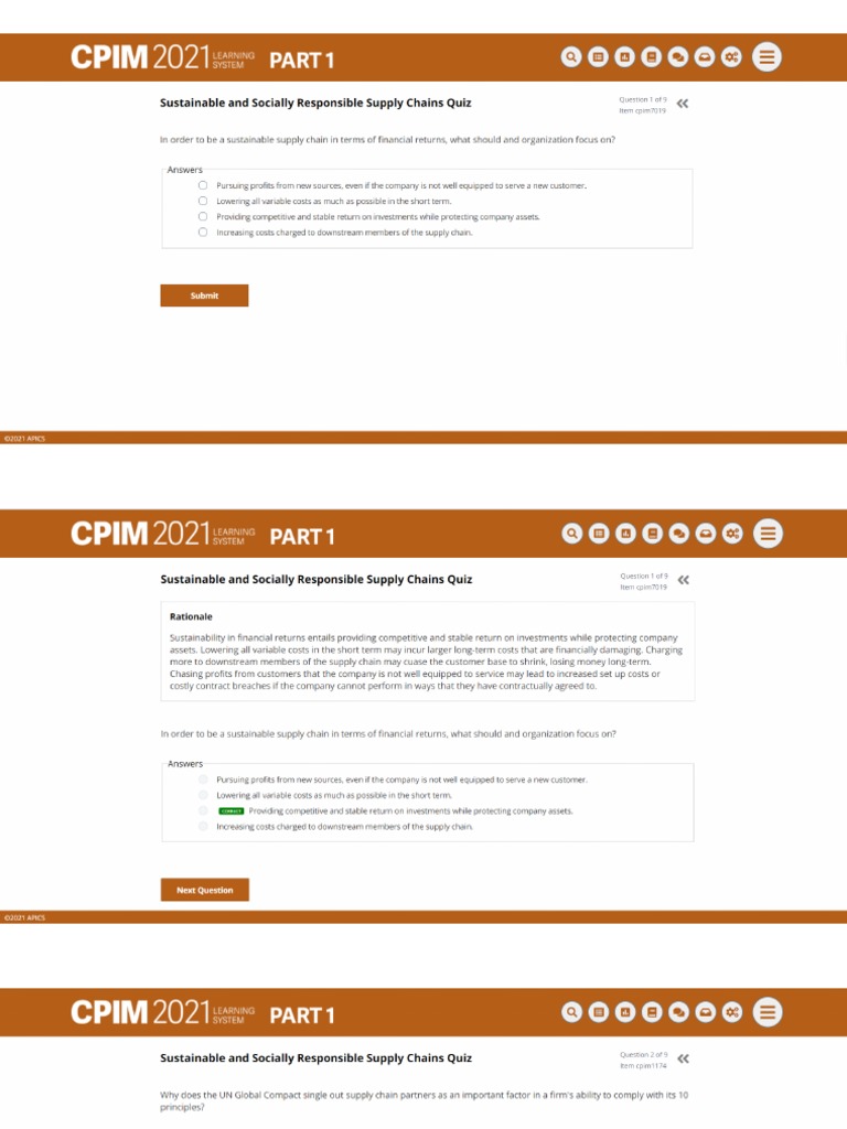 Cpim PT1 QZ Section e | PDF