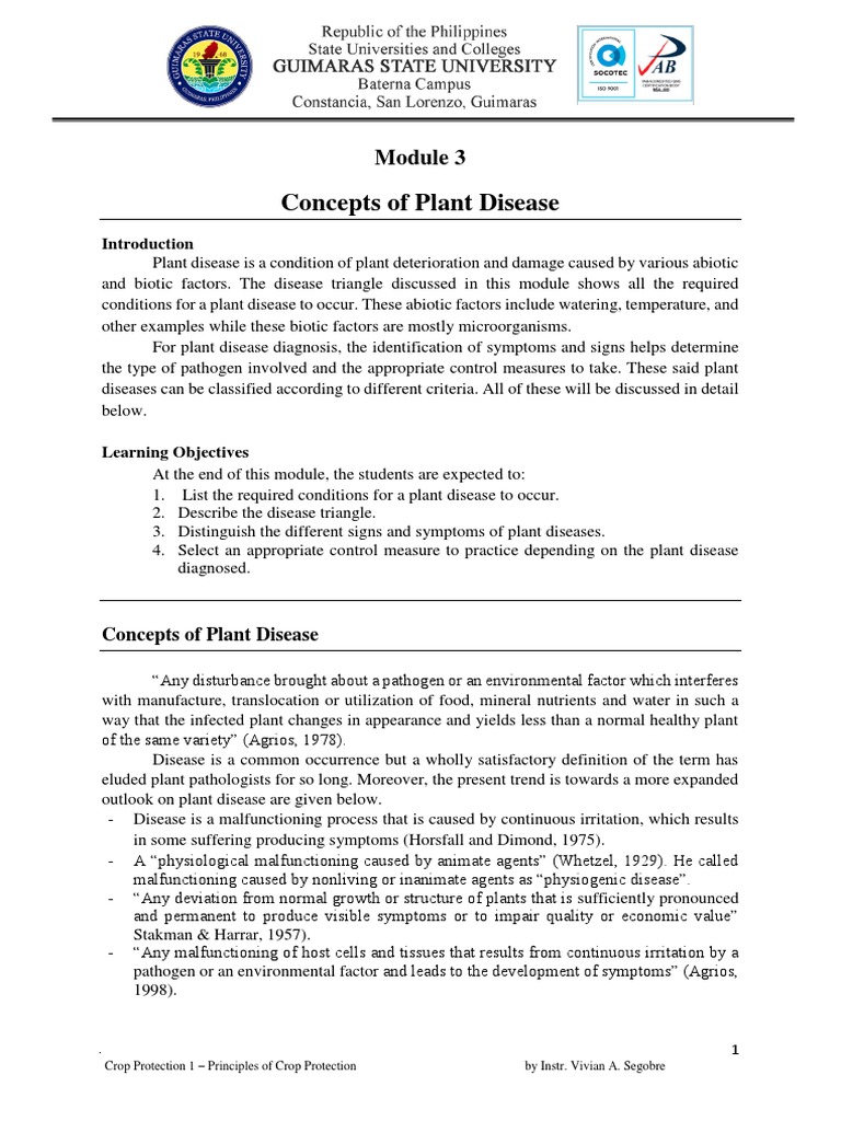 Unit II Module 3 Crop Prot 1 IM | PDF
