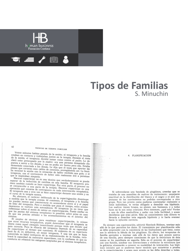 Unidad 1 Tipos de Familia S. Minuchin - Fishman | PDF