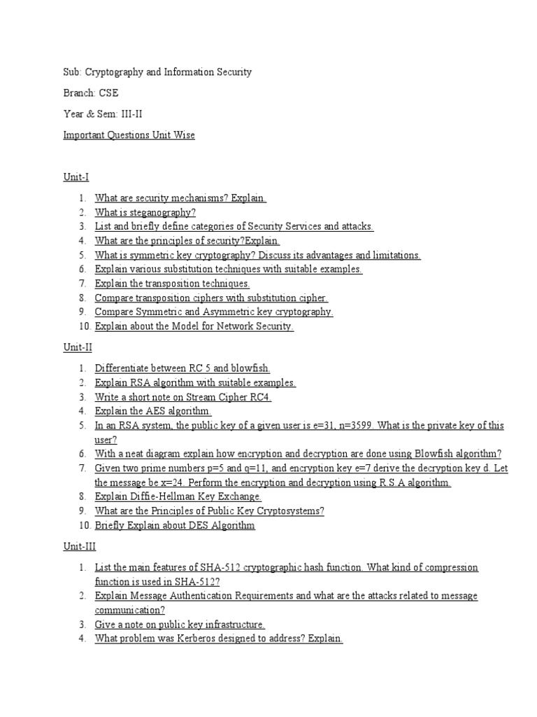CNS IMP Questions | PDF | Cryptography | Public Key Cryptography