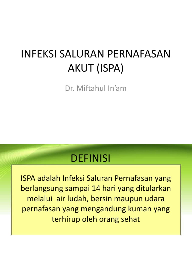 Infeksi Saluran Pernafasan Akut (Ispa) Oktober 22 | PDF