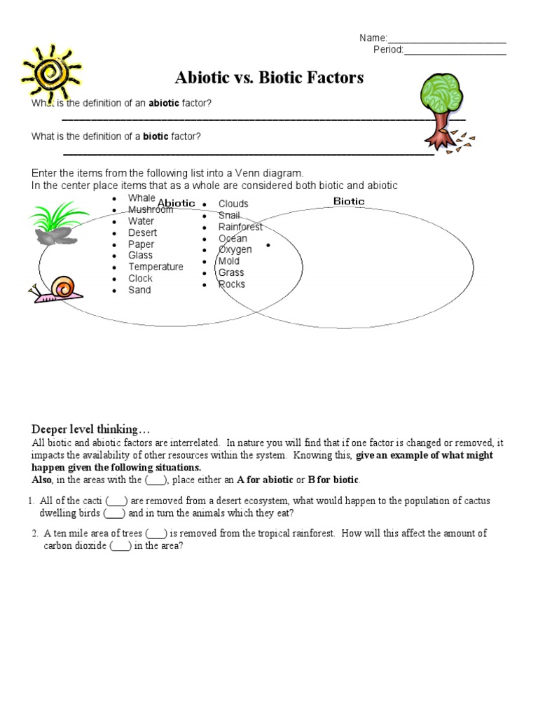 Abiotic vs. Biotic Factors 2lmqgyo | PDF | Ecosystem | Desert