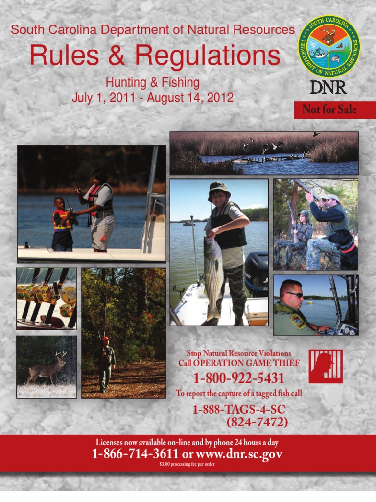 SC Hunting & Fishing Regulations 2011-2012 | PDF | Hunting | Fishing Tackle