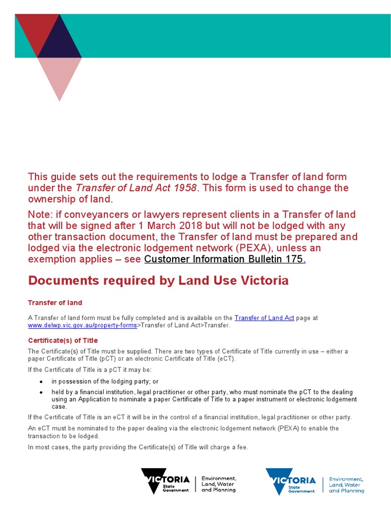 Guide To Transfer of Land | PDF | Lawyer | Title (Property)