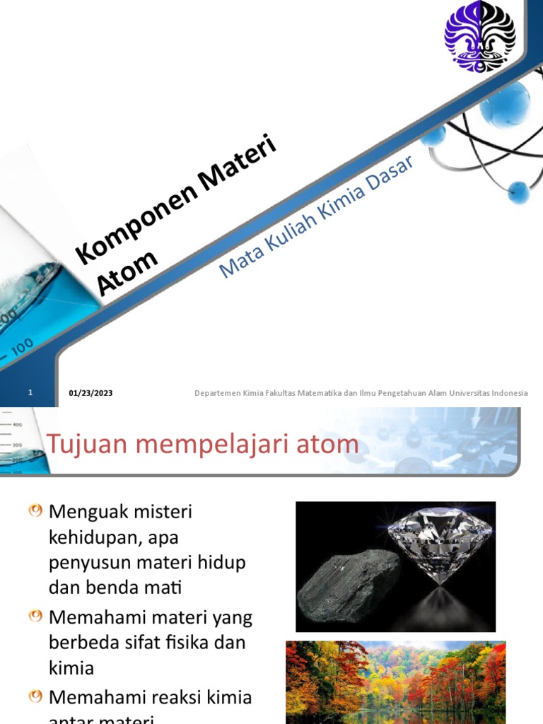 Bab 3 Komponen Materi Atom | PDF | Teknologi & Rekayasa