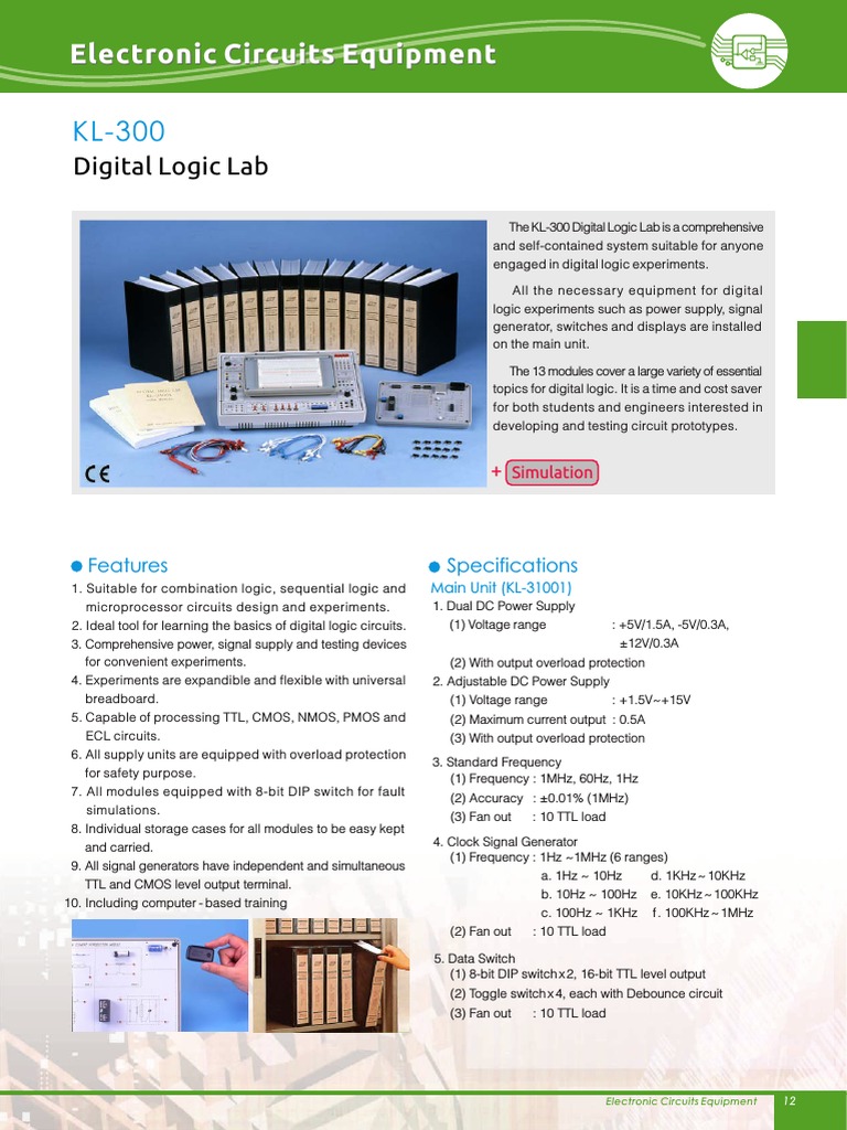 KL-300 Digital Logic Lab Kit | PDF | Logic Gate | Electronic Circuits