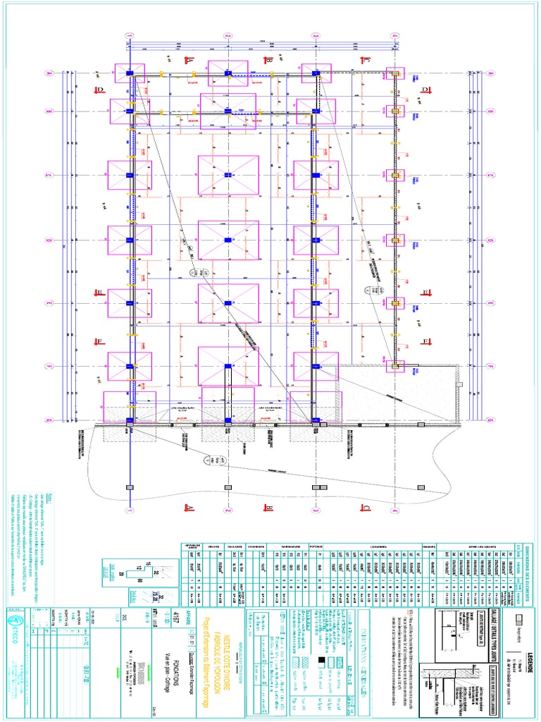 AO 01.01.fondations - Vue en Plan - Coffrage | PDF