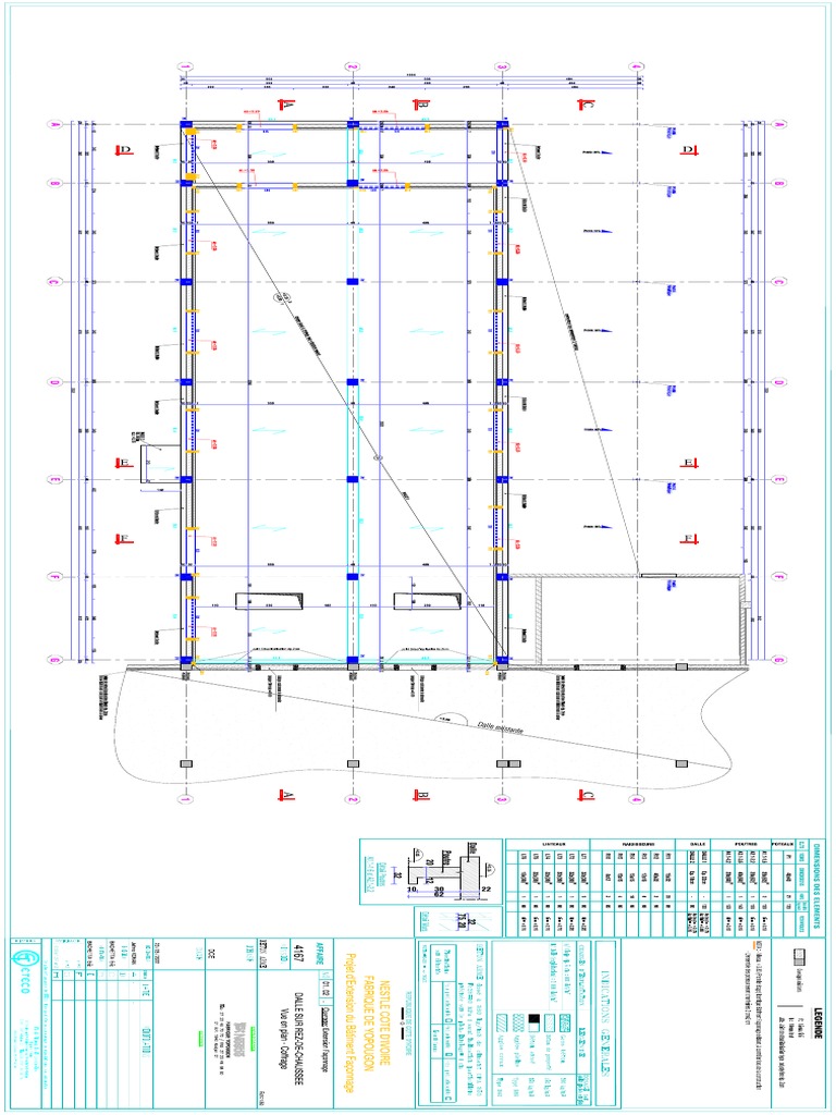 AO 01.02.dalle Sur RDC - Vue en Plan - Coffrage | PDF
