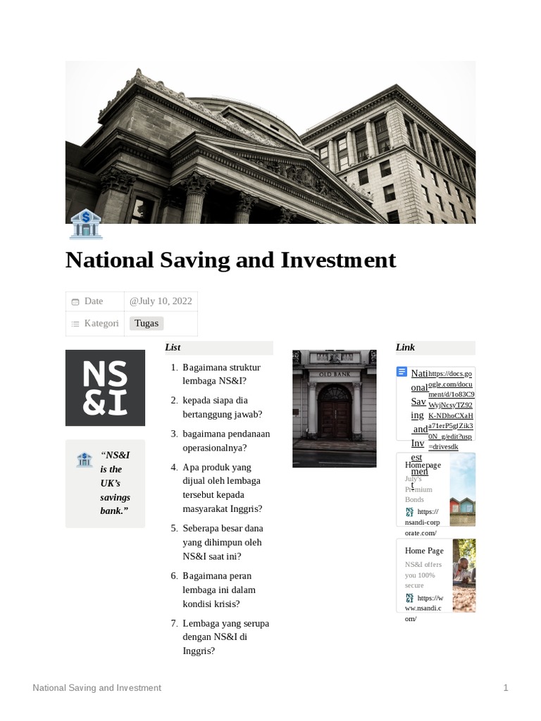 National Saving and Investment | PDF | Mortgage Loan | Saving
