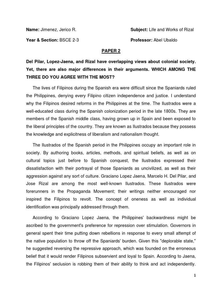 Bsce 2-3 Jimenez Jerico | PDF | Philippines | Nationalism