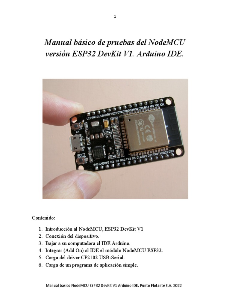 Manual NodeMCU ESP32 para Arduino IDE | PDF | Arduino | Archivo de computadora