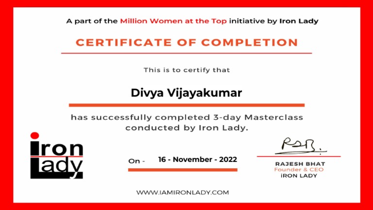 Divya Vijayakumar Profile Overview | PDF