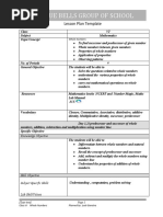 Maths Grade 5 Lesson Plans Term 2 | PDF | Subtraction | Lesson Plan