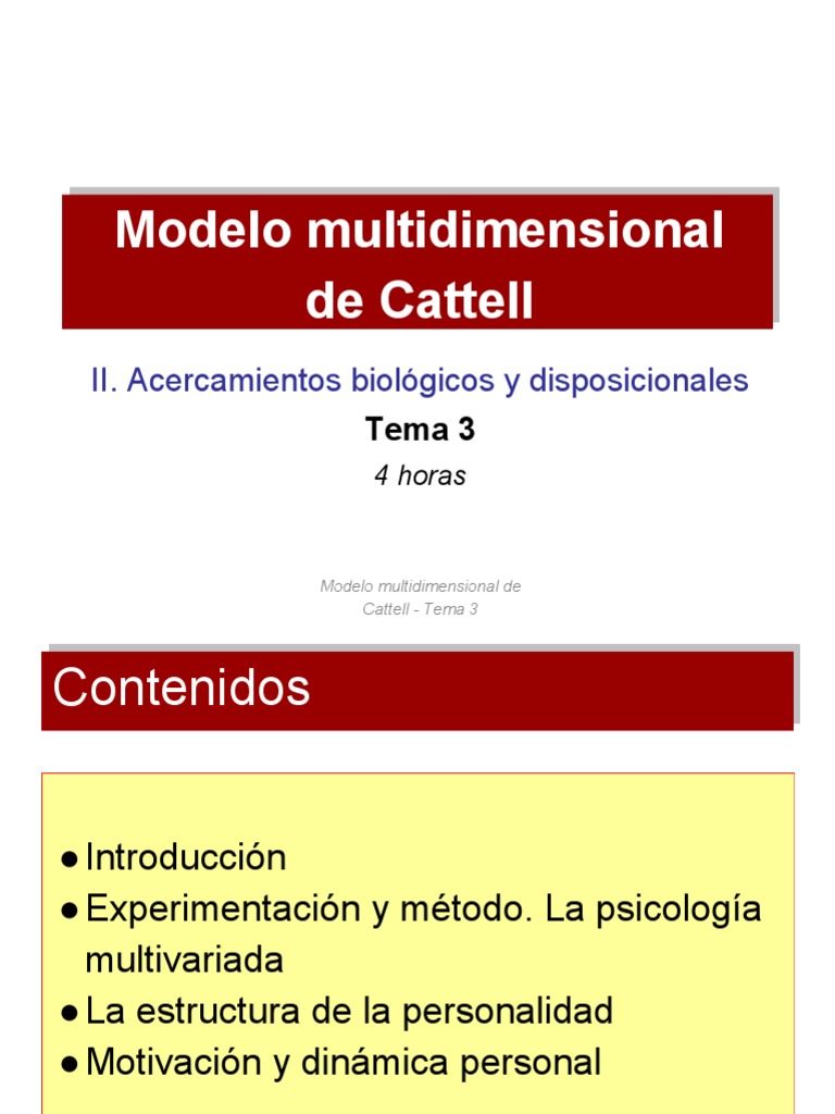 3.modelo de Cattell | PDF | Psicología de la personalidad | Sicología