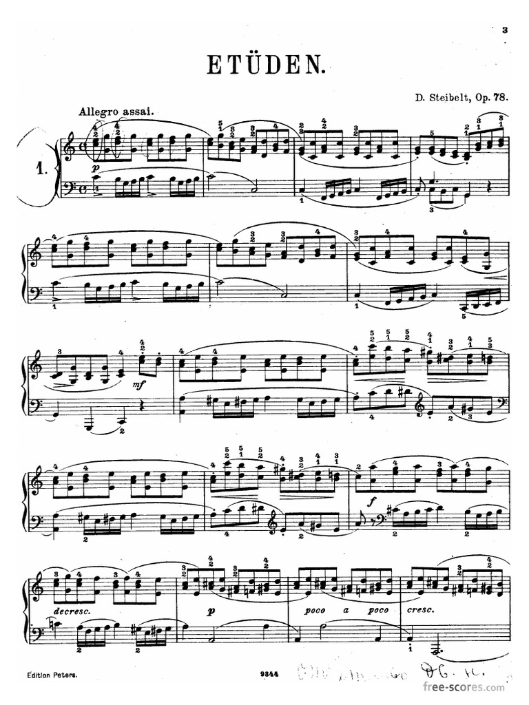 (Free Scores - Com) - Steibelt Daniel Etude Pour Piano Forte Contenant ...
