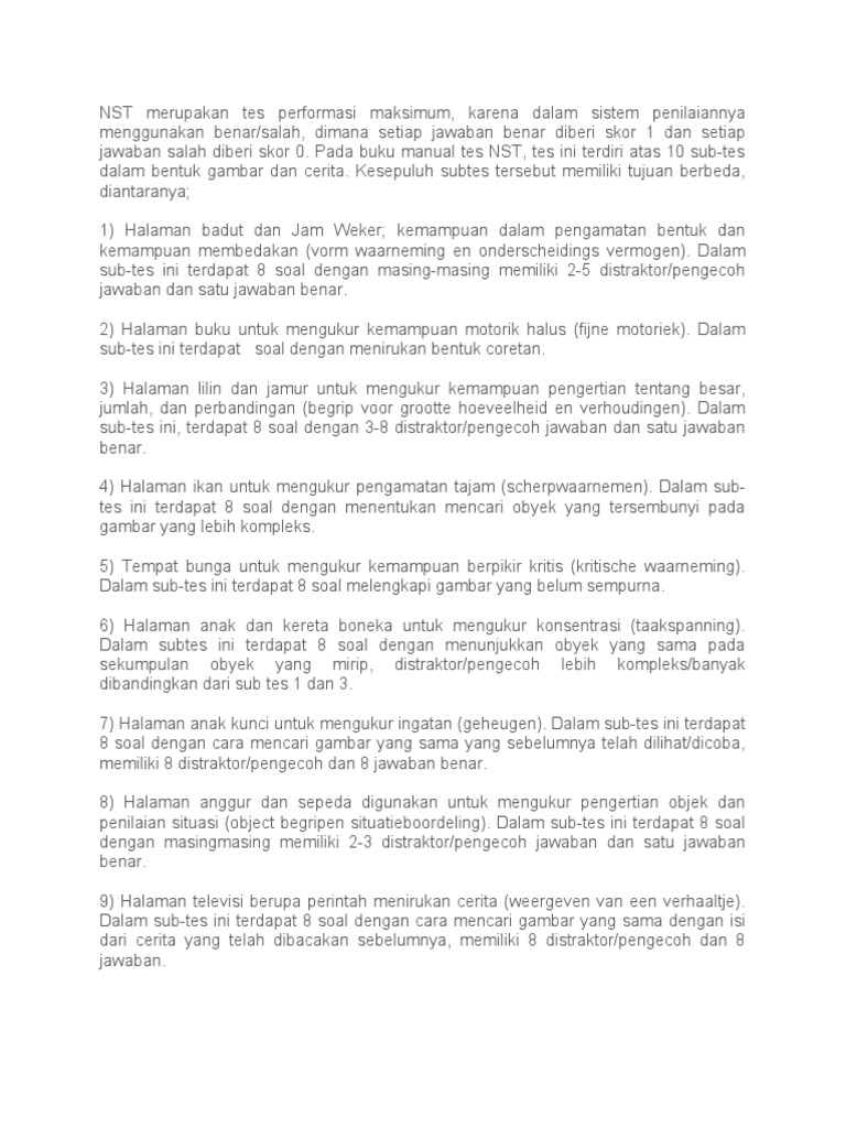 Penilaian NST | PDF