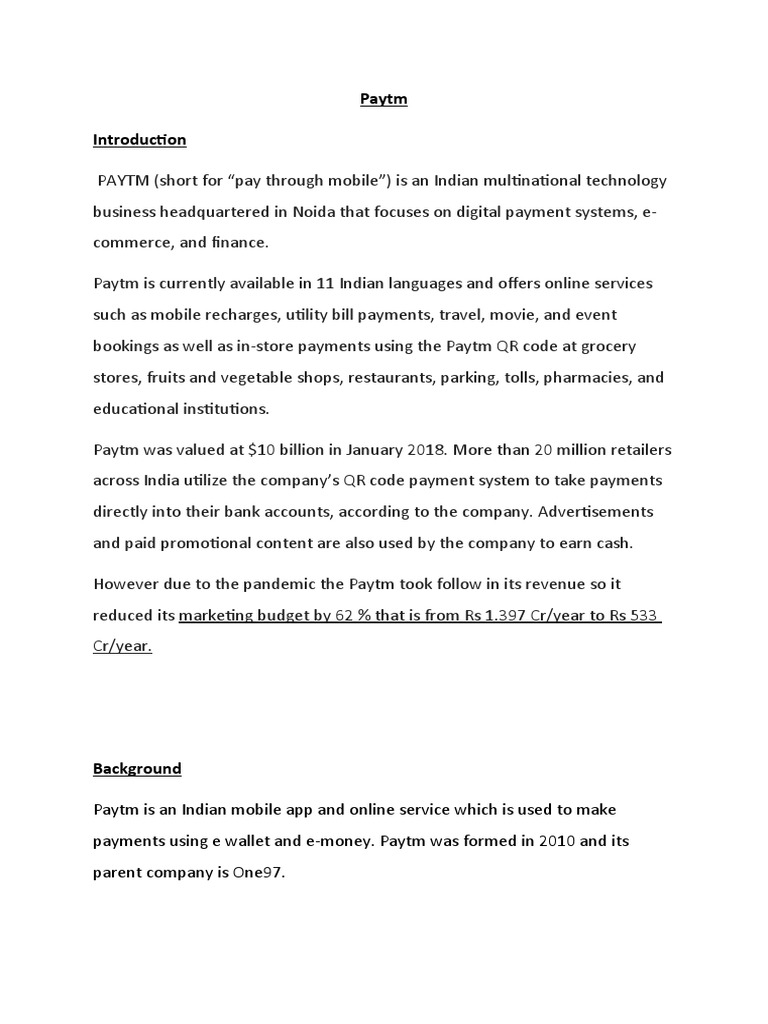Paytm Marketing | PDF