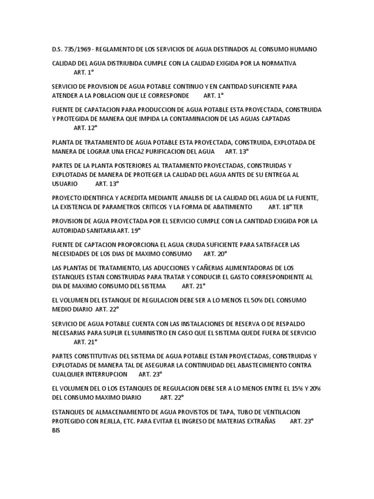 Articulos Agua Potable Resumen | PDF | Agua | Tanque séptico