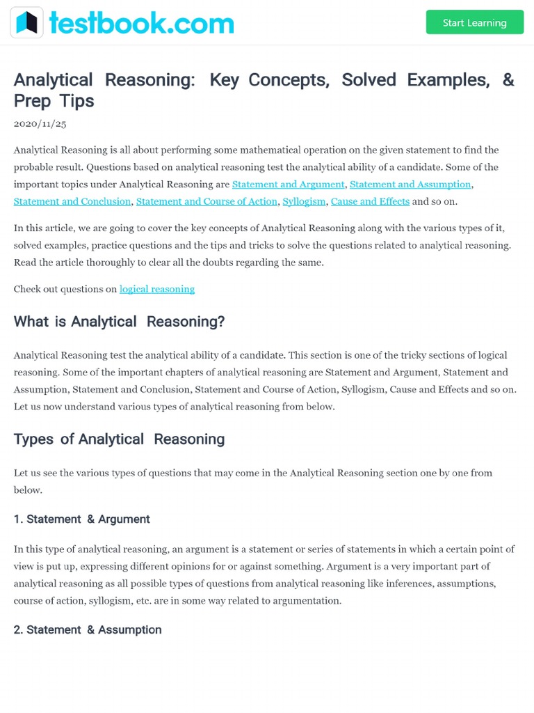 Analytical Reasoning 292e7ec0 | PDF