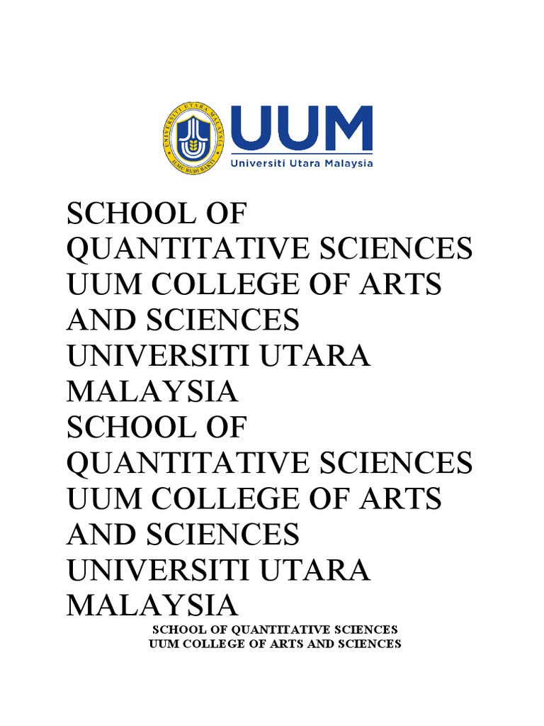 UUM School of Quantitative Sciences Group Project Analysis | PDF | Mode (Statistics) | Histogram