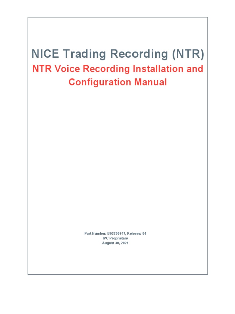 Product Manuals and Guides - NICETradingRecordingNTR ...