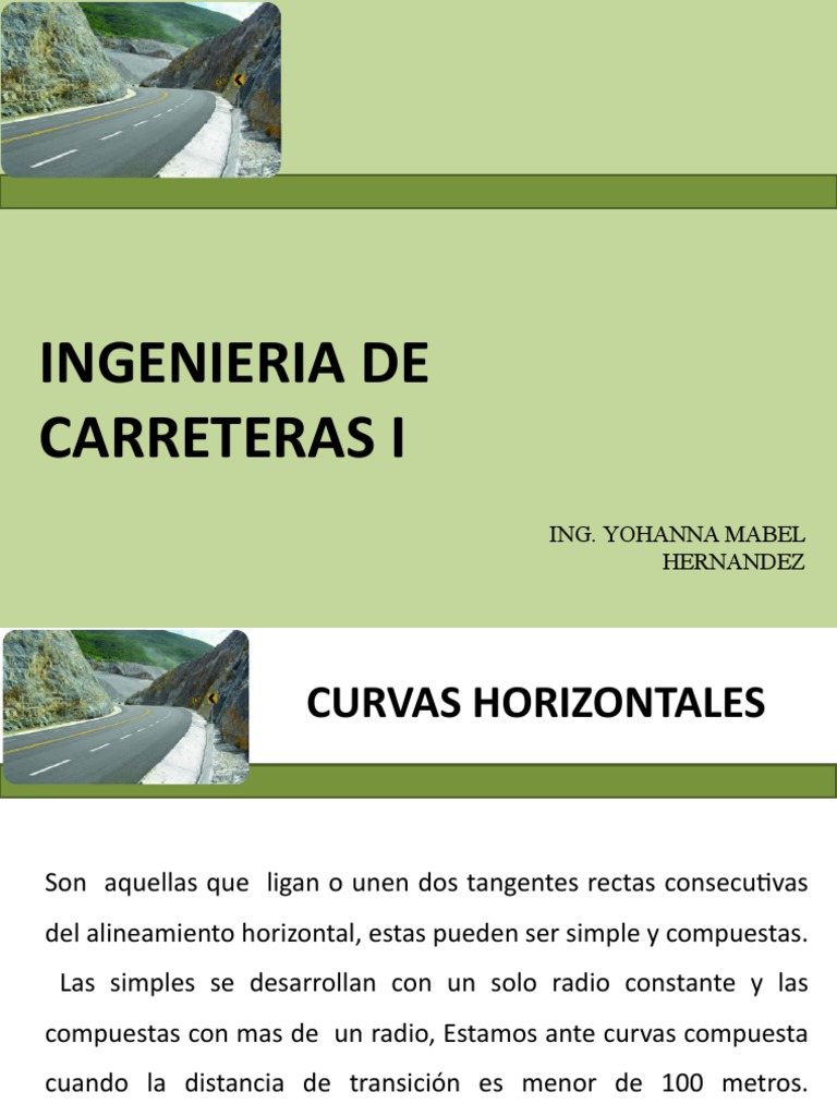 Ingeniería de carreteras: Curvas horizontales simples y compuestas ...