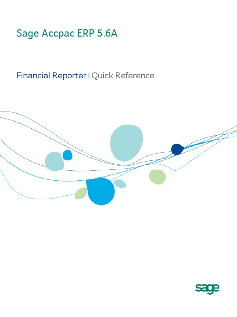 Sage Accpac FR Quick Ref | PDF | Debits And Credits | Parameter ...
