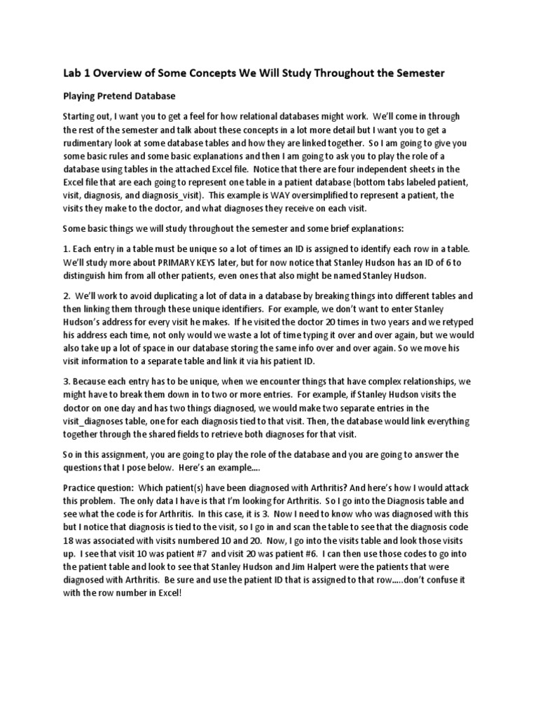Bcis 43012021 Lab Assignment 1 Spring 2023 Pdf Databases Table Database 9194