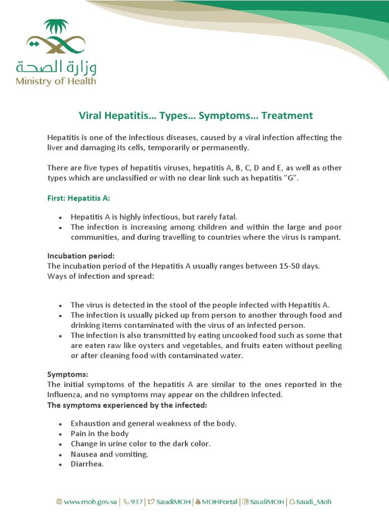 Viral Hepatitis Types Symptoms Treatment | PDF | Hepatitis | Hepatitis C
