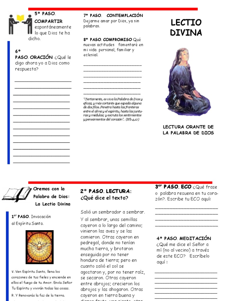 FOLLETO LECTIO DIVINA. Reunidos en Torno A La Palabra de Dios Que Nos ...